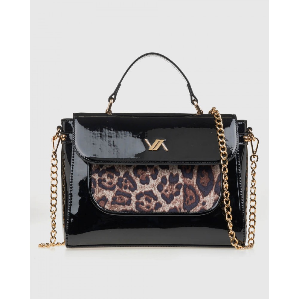 VERDE ΓΥΝΑΙΚΕΙΑ ΤΣΑΝΤΑ ΧΕΙΡΟΣ 16-0008138 ANIMAL PRINT ΜΑΥΡΟ (ΚΩΔ. DOR7 )